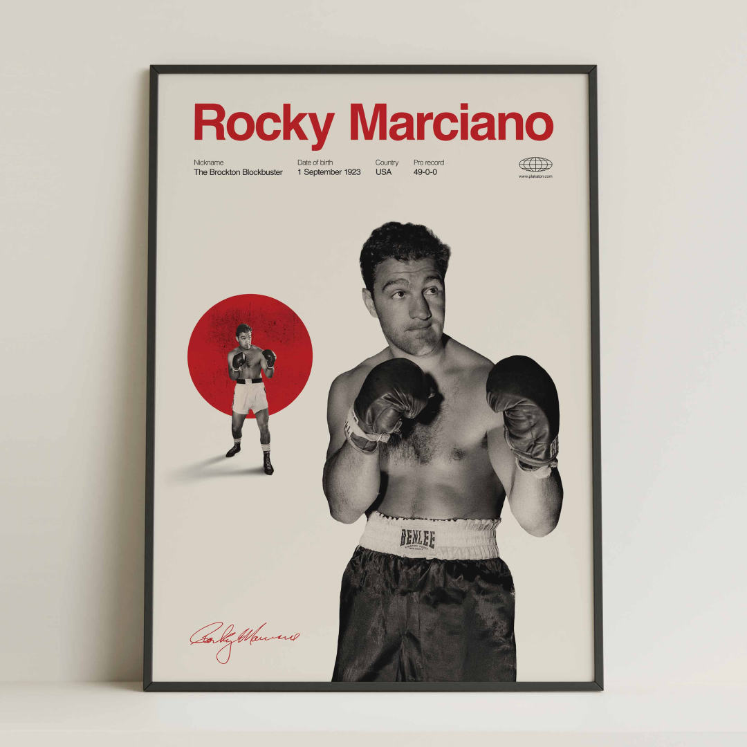 Rocky Marciano Poster – Neporaženi šampion večne slave – Plakaton